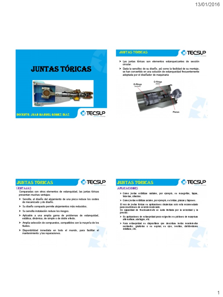 Juntas Toricas PDF | PDF | Fricción | Ingeniería de Edificación
