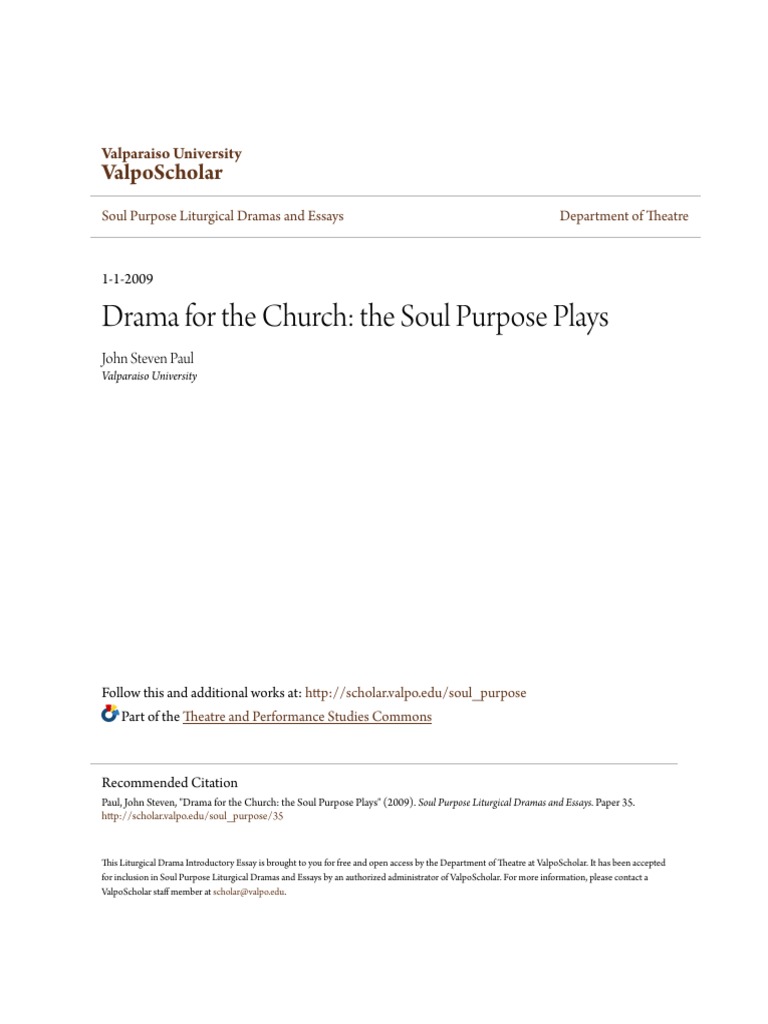 Soul Purpose Plays for Church Drama | PDF | Lectionary | Jesus
