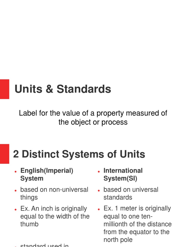 Instrumentation Units and Standard | PDF
