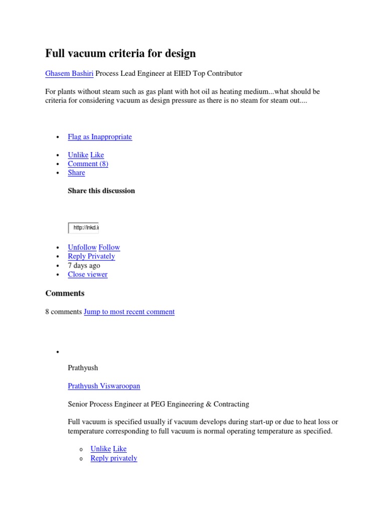 Vacuum Design | PDF | Vacuum | Steam