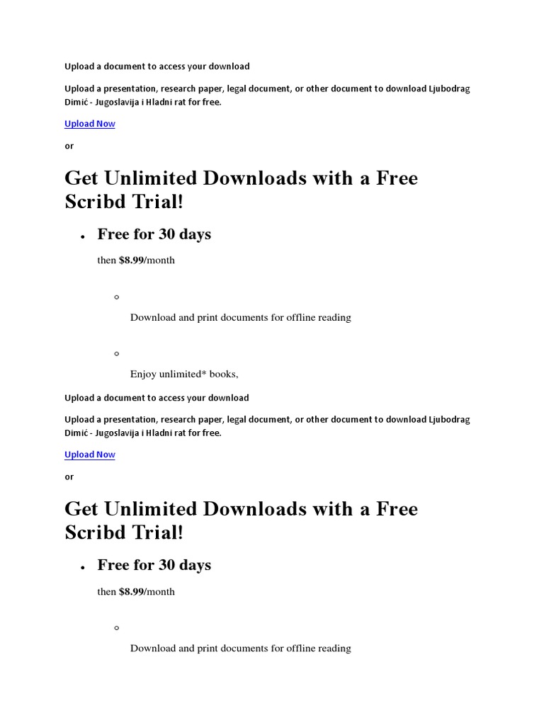 Get Unlimited Downloads With A Free Scribd Trial! | PDF | Scribd | Book Publishing