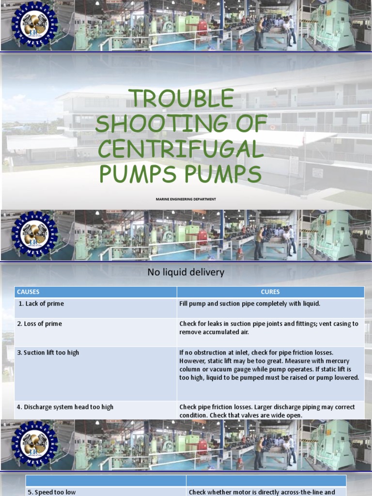 Centrifugal Pump Troubleshooting Guide | PDF | Leak | Pump