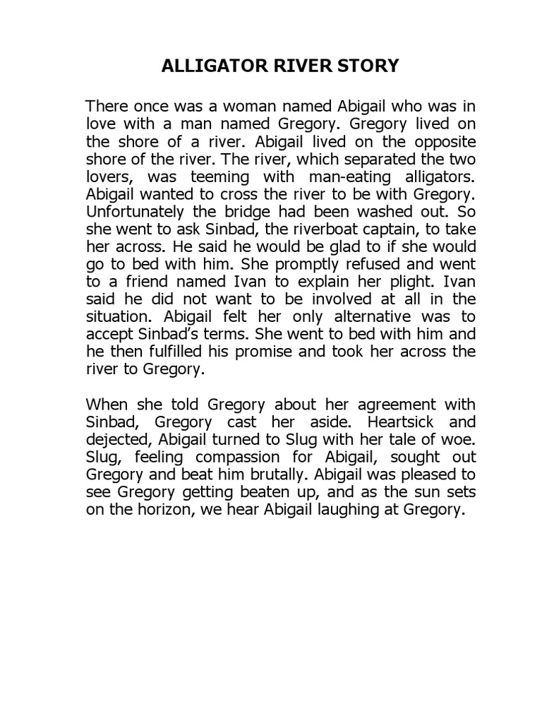 Abigail's Alligator River Dilemma | PDF