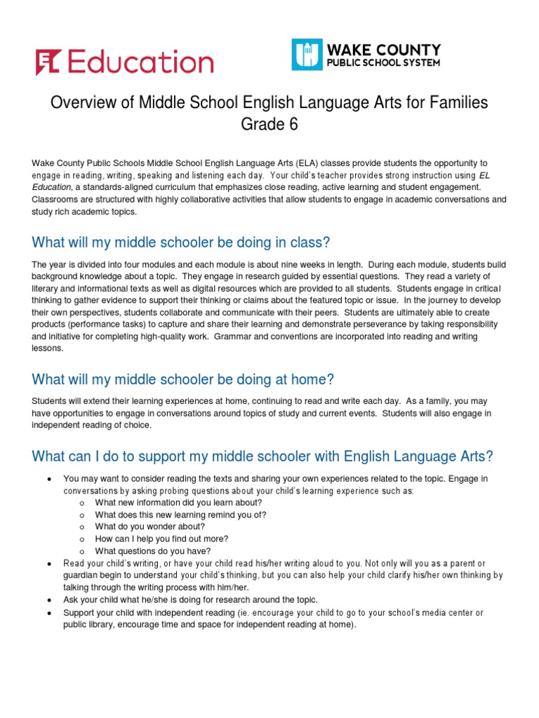6th Grade ELA Curriculum Overview | PDF | Essays | Learning