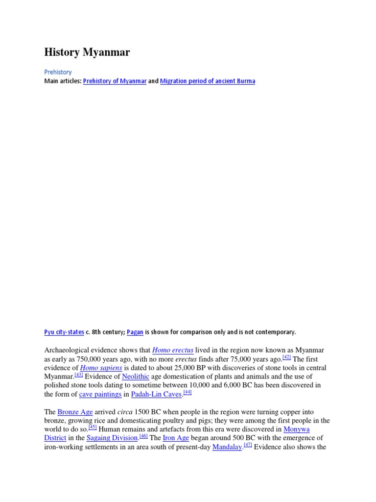 A Comprehensive History of Myanmar from Prehistoric Times to British ...