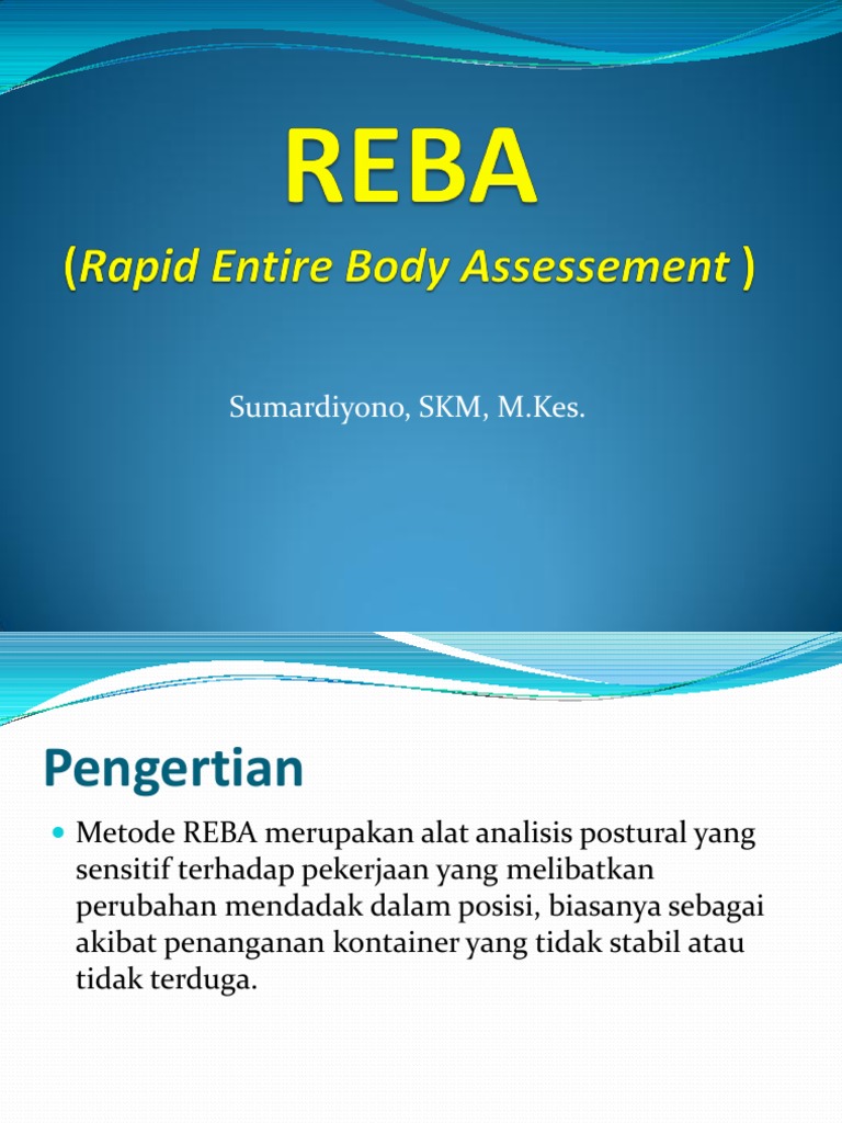 Metode REBA: Analisis Risiko Postur Kerja | PDF | Metode & Bahan Ajar ...