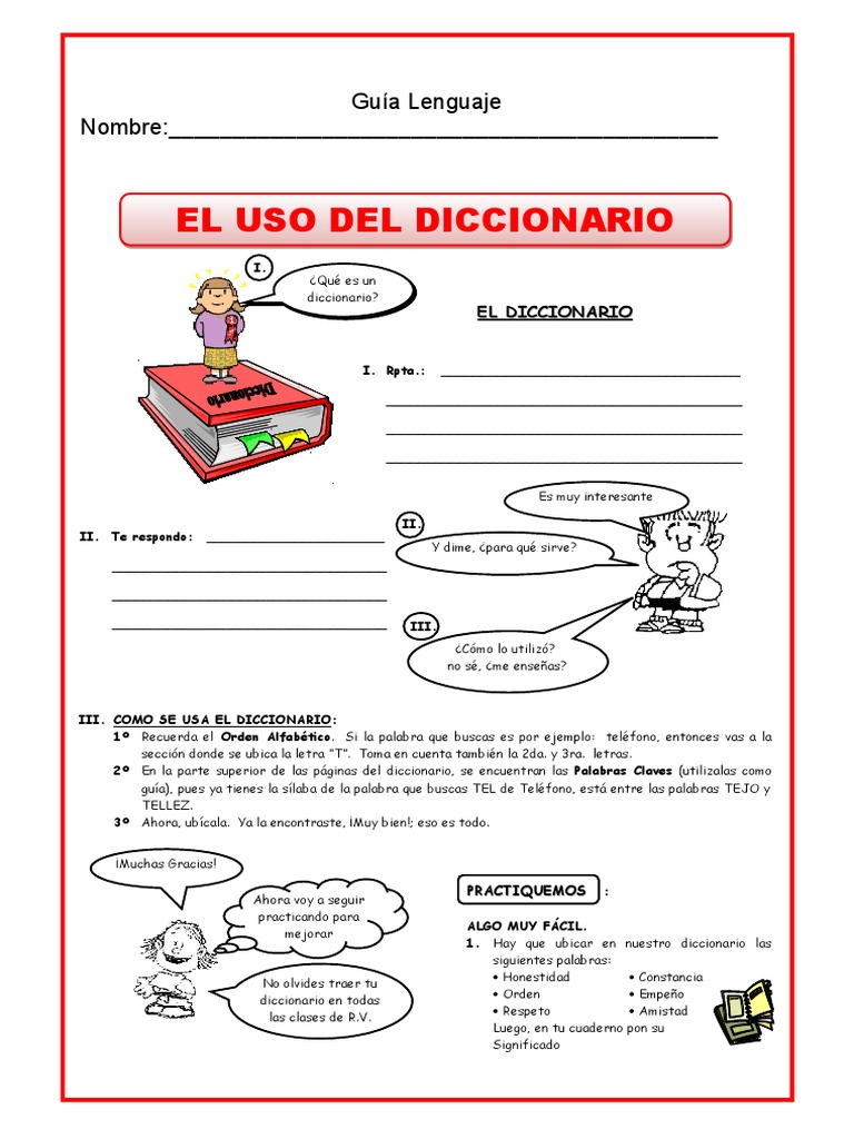 Guía de Uso del Diccionario | PDF | Lingüística | Idiomas