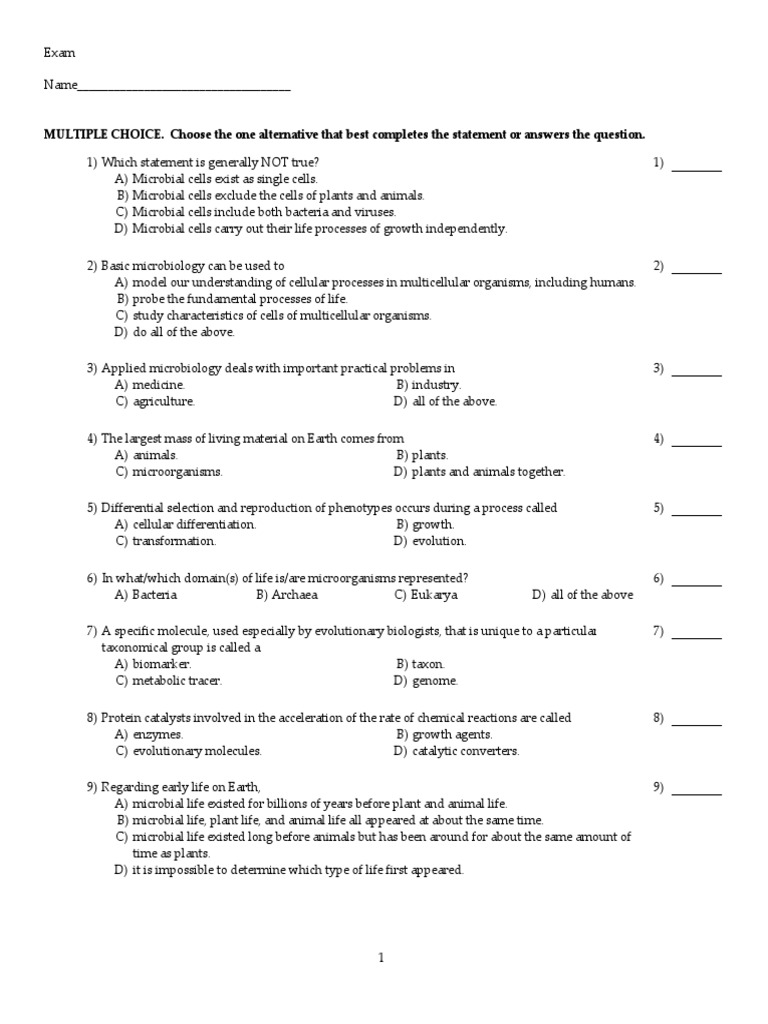 Test Bank For Brock Biology of Microorga PDF | PDF | Microorganism ...