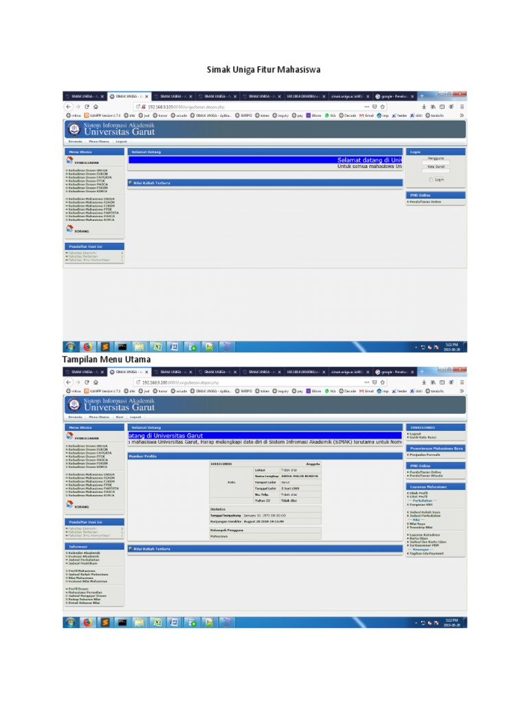 Simak Uniga Fitur Mahasiswa | PDF | Komputer