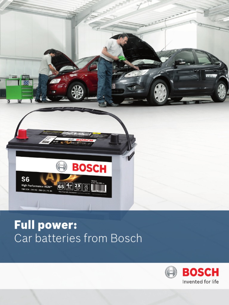 Cars Battery From Bosch | PDF | Vehicles | Electric Power