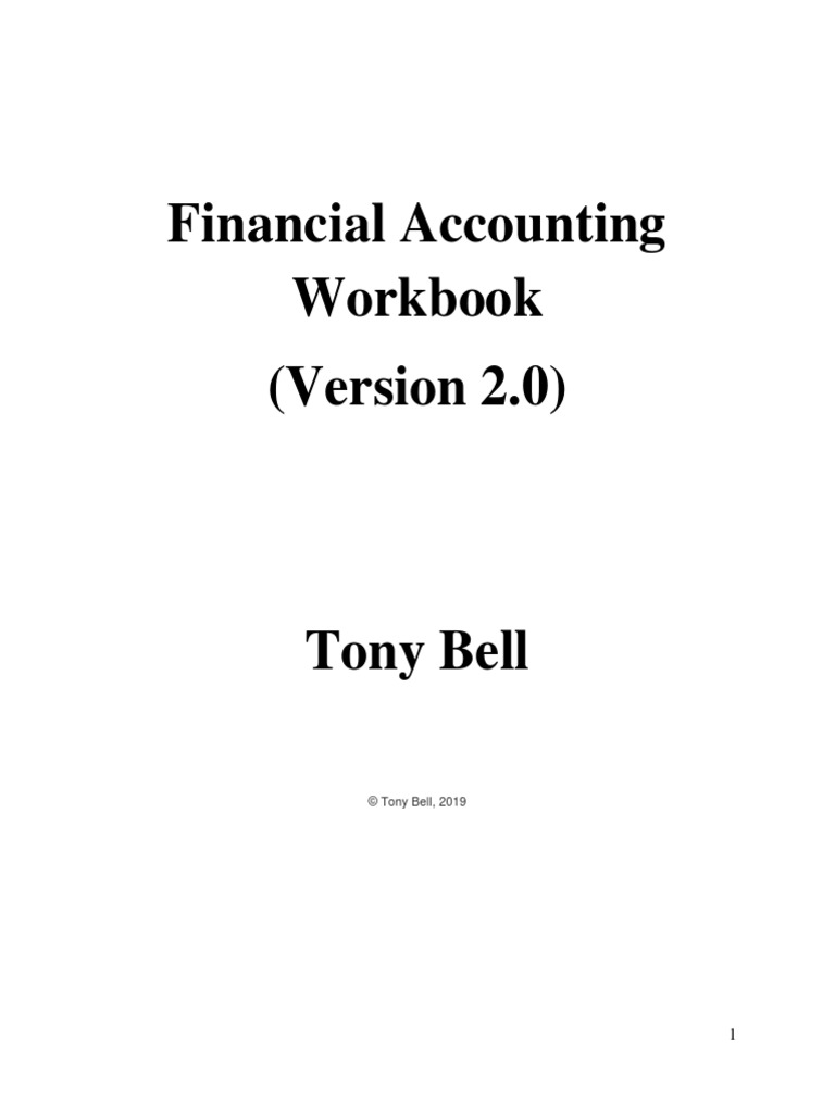 Financial Accounting Workbook Version 2 | PDF | Debits And Credits ...