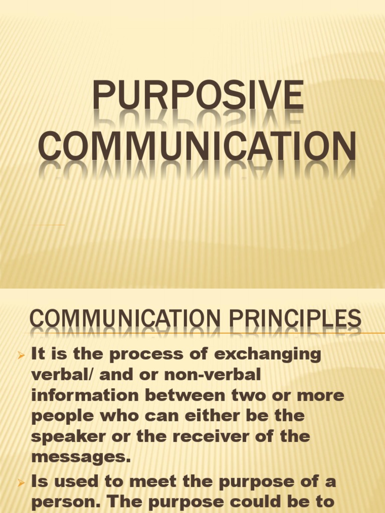 Principles of Purposive Communication | PDF | Nonverbal Communication ...