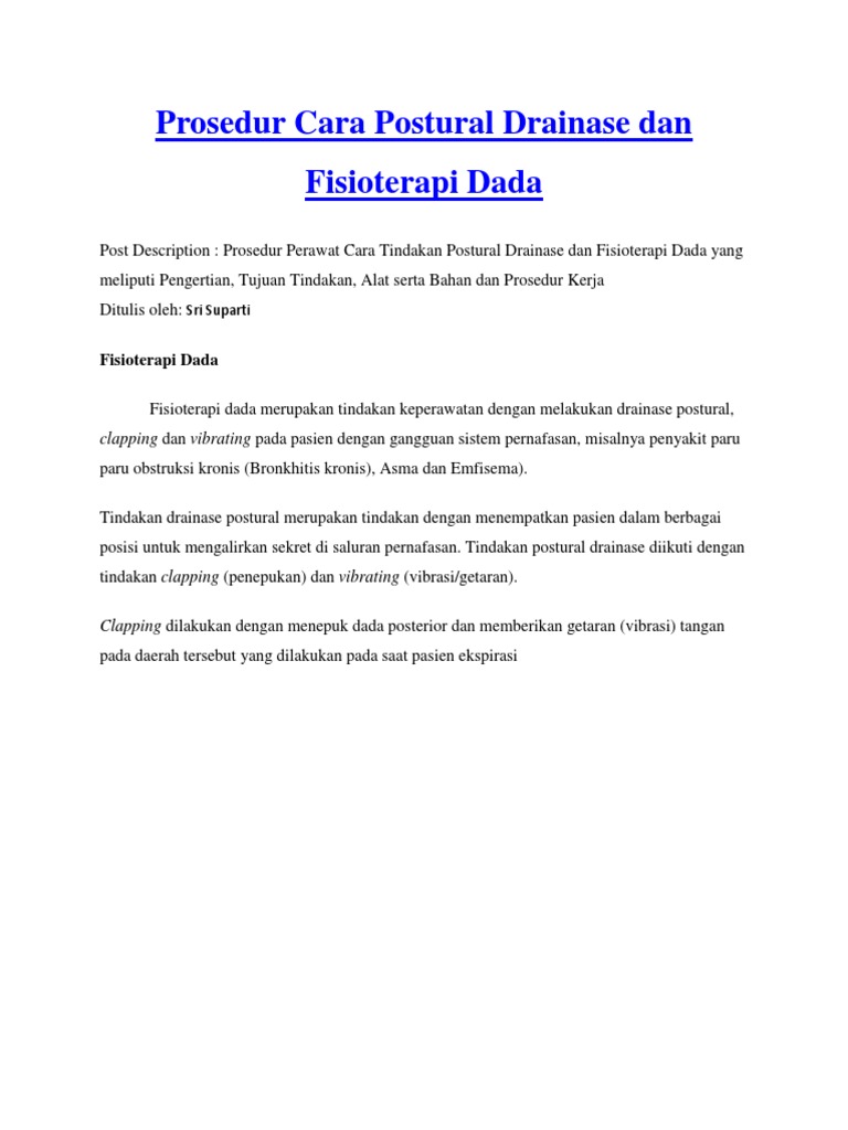 Fisioterapi Dada | PDF