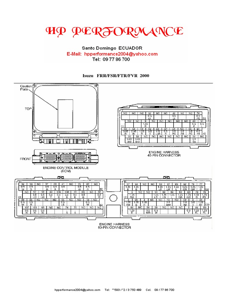 Isuzu FRR/FTR/FVR Wiring Diagrams | PDF