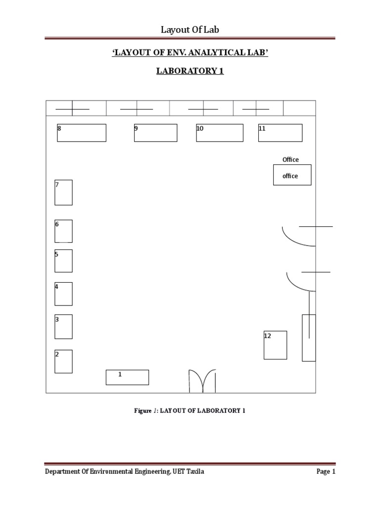 Layout of Env. Analytical Lab' Laboratory 1 | PDF | Total Organic ...