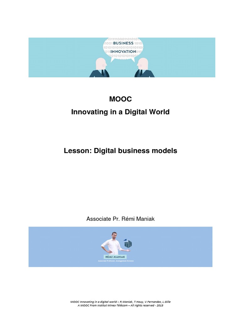 Transcript 7 Digital Business Model | PDF | Externality | Intel