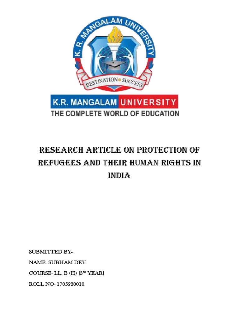 Reseach Paper Refugees and Human Rights | PDF | Refugee | Asylum Seeker