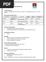 MNIT Jaipur Resume Template | PDF
