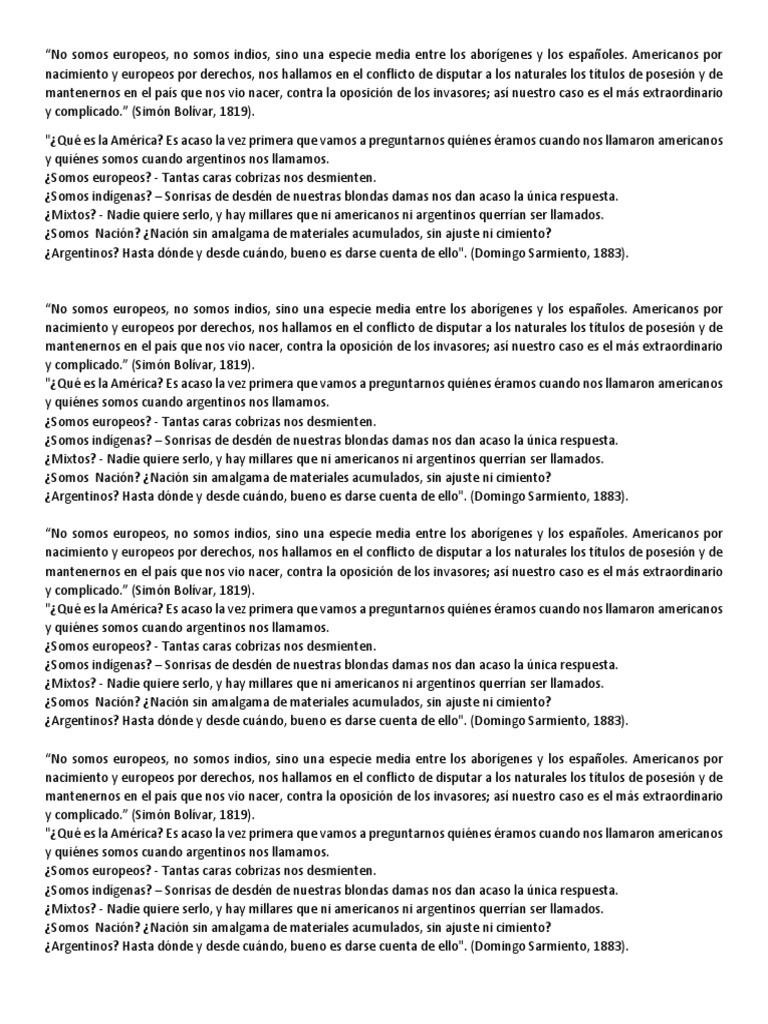Identidad Cultural Argentina: Reflexiones | PDF