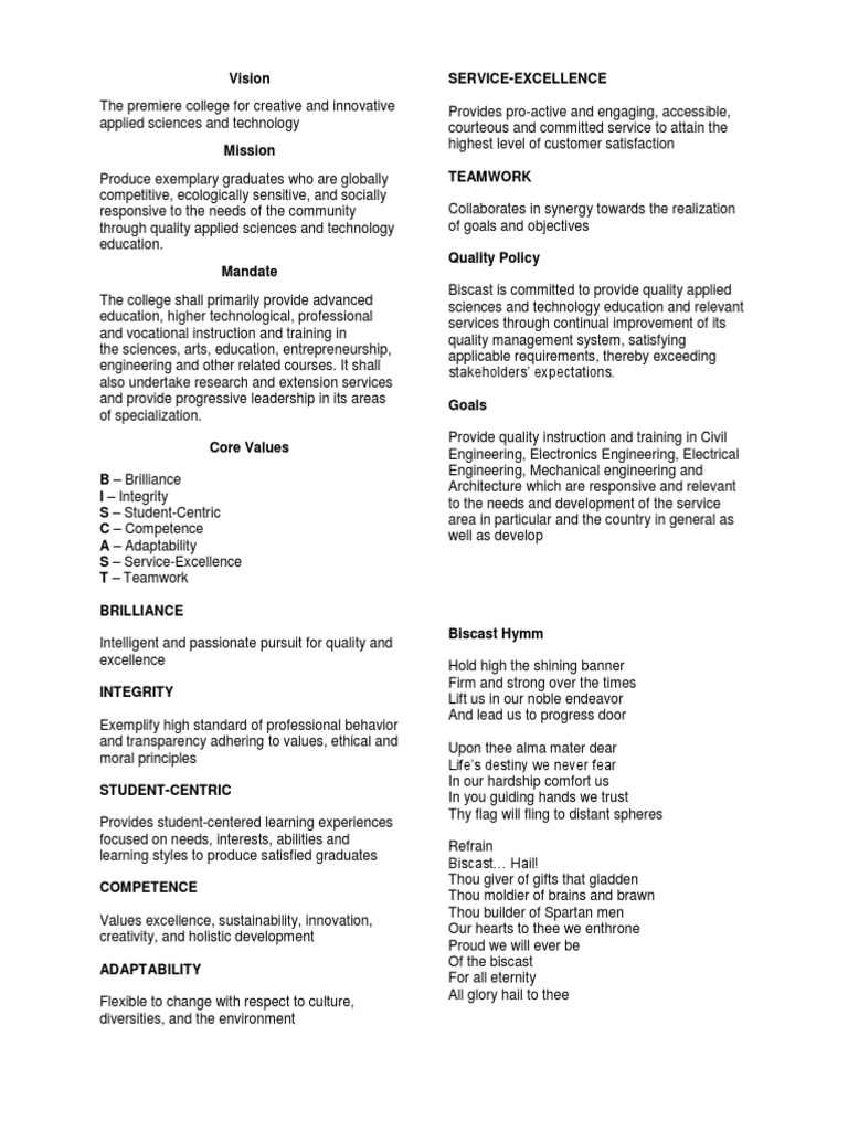 BISCAST | PDF | Value (Ethics) | Engineering