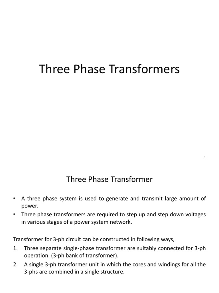 Three Phase Transformers PDF | PDF | Transformer | Rectifier