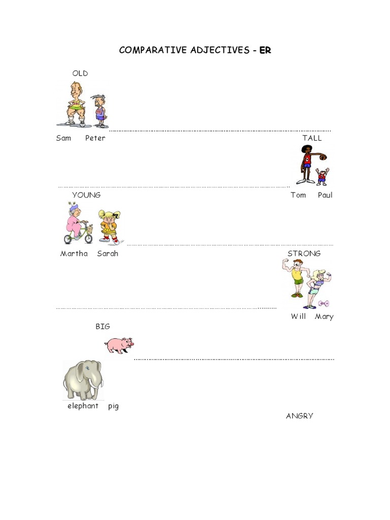 Comparative and Superlative Adjectives Fun Activities Games Picture ...