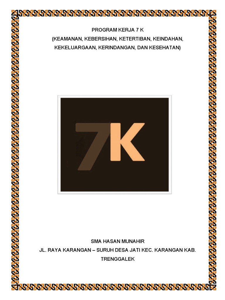 Program Kerja 7 K | PDF