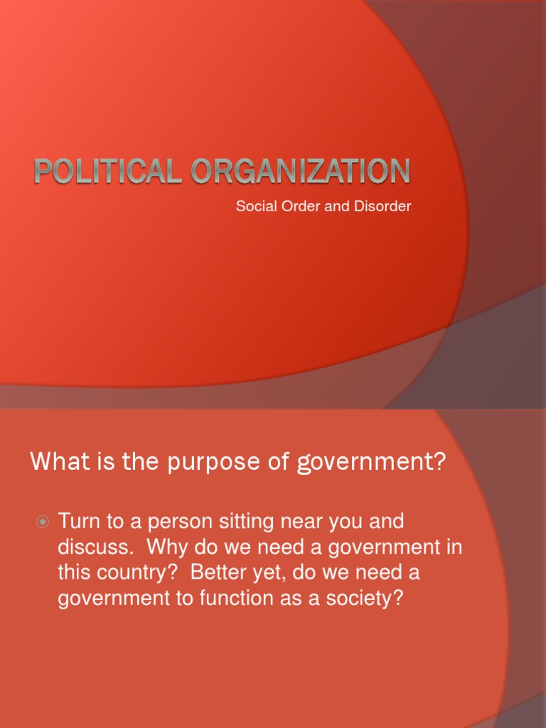 Understanding Political Organizations | PDF | State (Polity) | Society