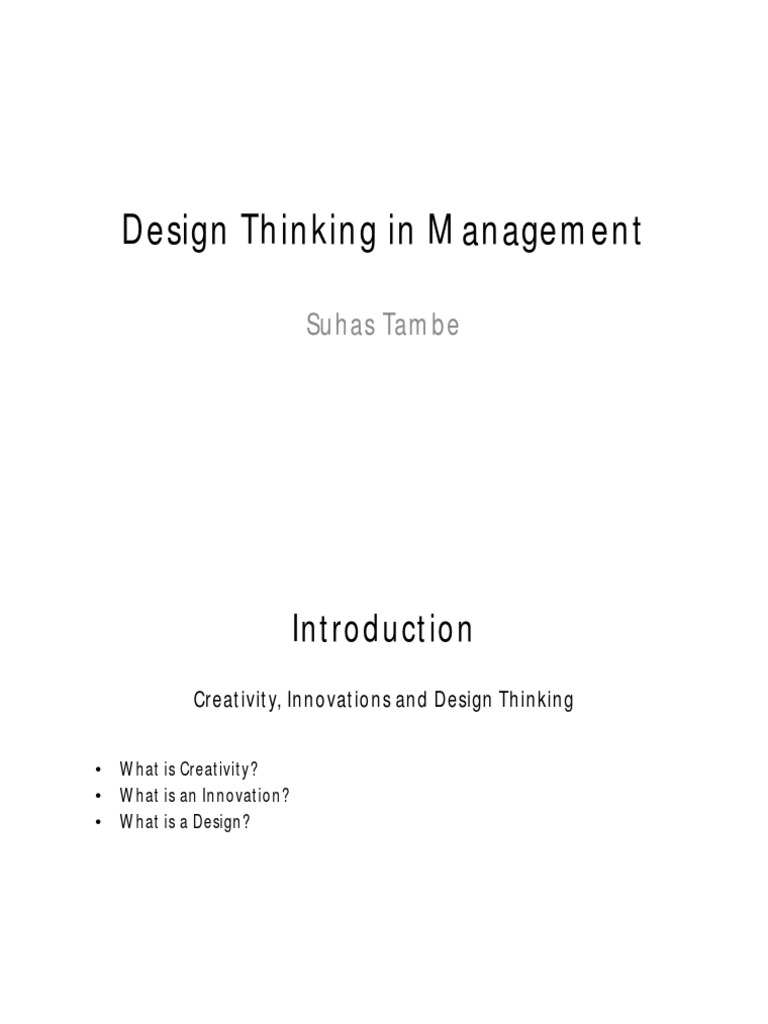 Design Thinking Notes | PDF | Design Thinking | Innovation