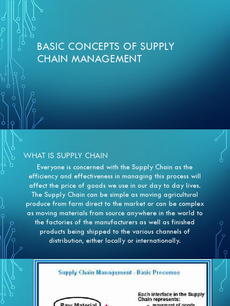 Supply Chain Management Basics | PDF | Inventory | Warehouse