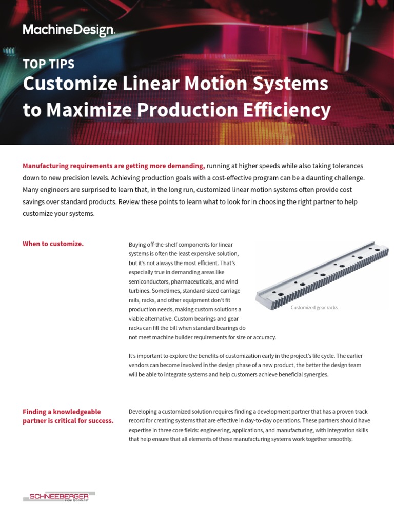 Five Key Considerations for Choosing a Partner to Customize Linear ...