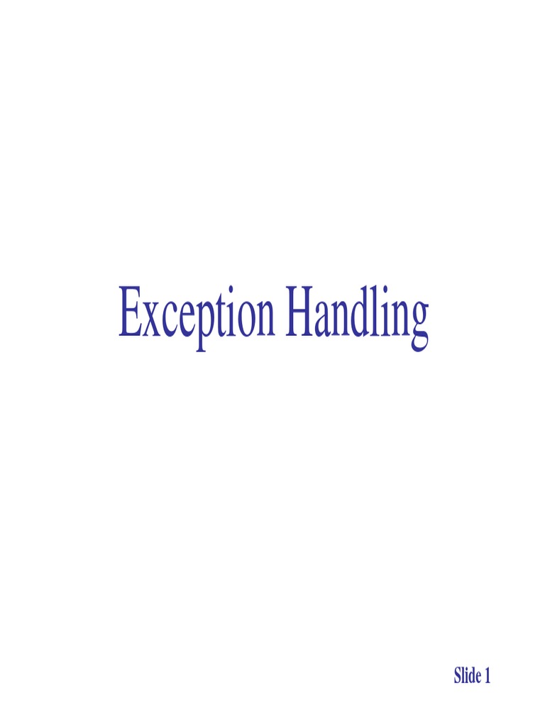 Exceptions Pdf Pdf Parameter Computer Programming Class Computer Programming 
