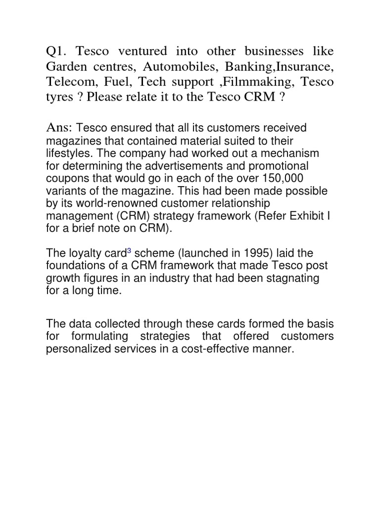 TESCO Case Study. | PDF | Marketing | Business Economics