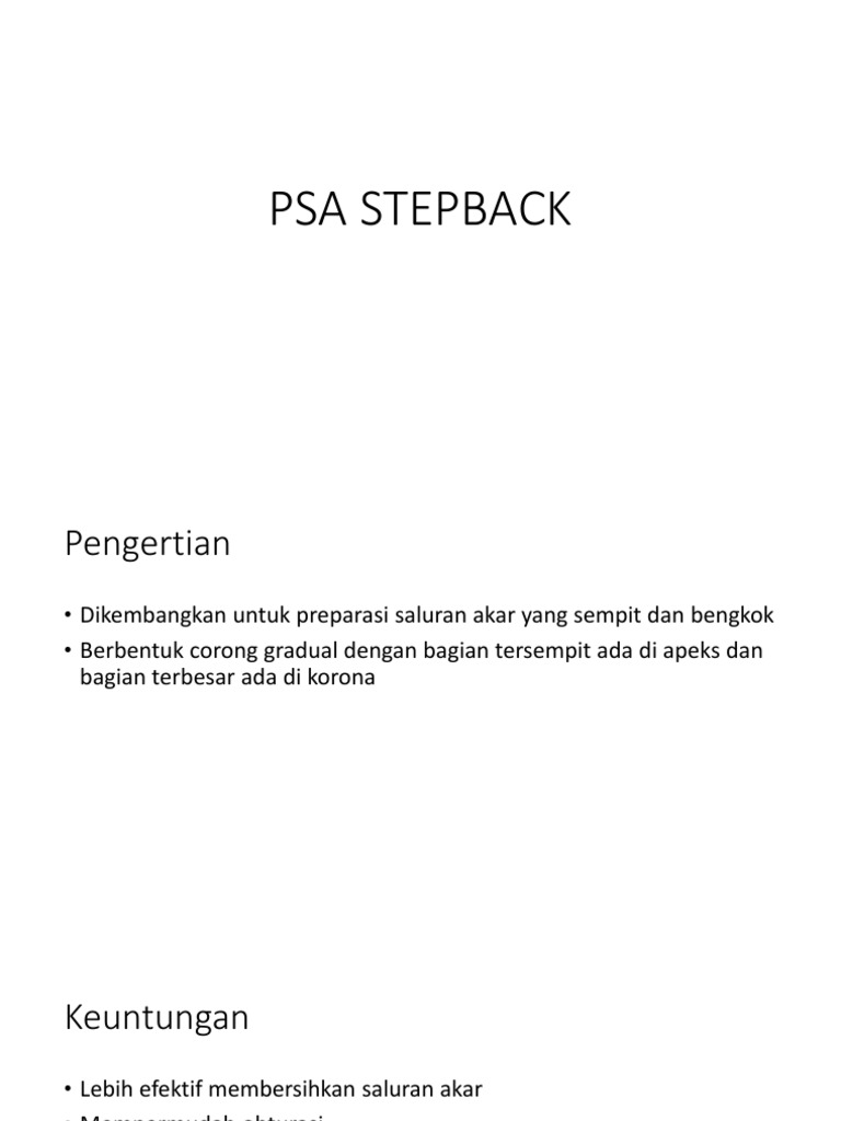 Perawatan Saluran Akar Teknik Stepback Pdf Sains Matematika
