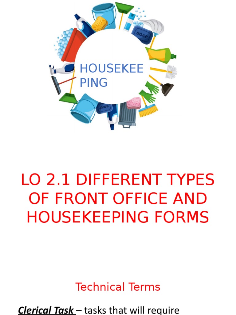 Front Office & Housekeeping Forms Guide | PDF | Housekeeping