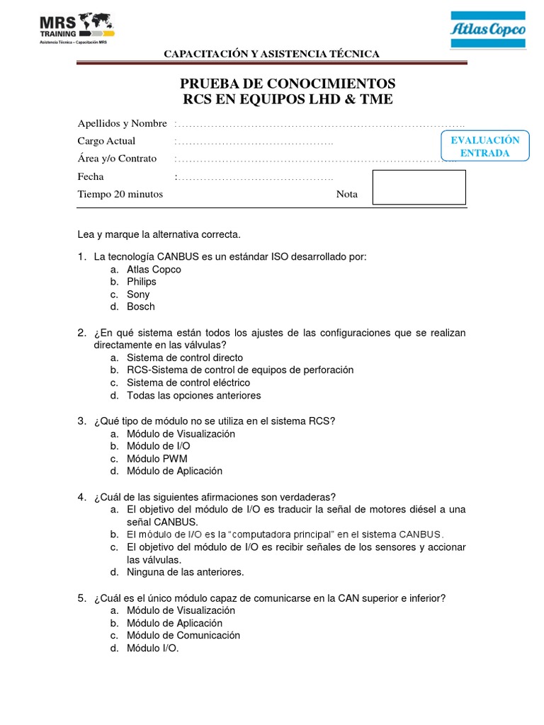Eval. RCS Entrada | PDF | Ingenieria Eléctrica | Informática