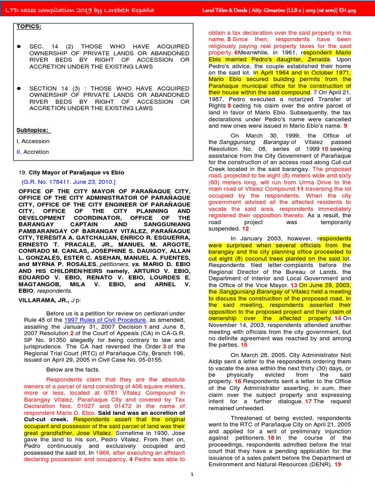 LTD Compiled Full Text Cases 2019 | PDF | Injunction | Ownership