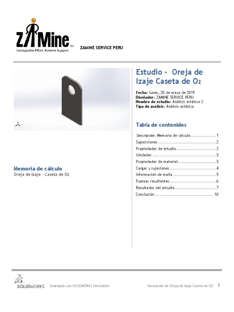 Memoria de Cálculo Oreja de Izaje Caseta de O2 | PDF | Elasticidad ... Memoria de Cálculo Oreja de Izaje Caseta de O2 | PDF | Elasticidad ...