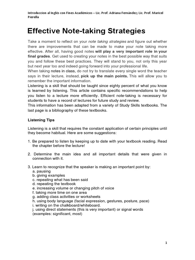 Effective Note Taking | PDF | Cognitive Science | Semiotics