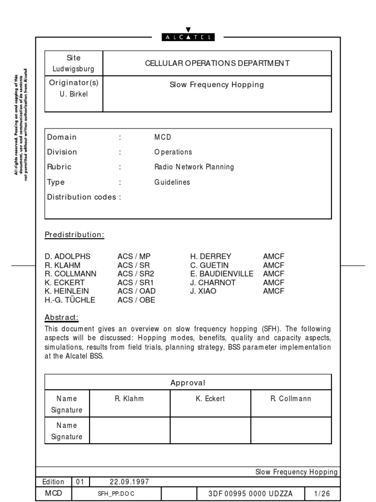 Slow Frequency Hopping Guidelines | PDF | Electromagnetic Interference ... Slow Frequency Hopping Guidelines | PDF | Electromagnetic Interference ...