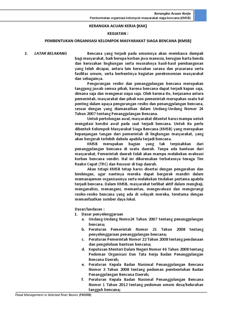 Kak - Pembentukan KMSB | PDF