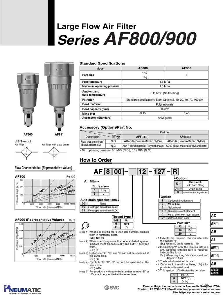Series: Large Flow Air Filter | PDF | Pipe (Fluid Conveyance ...