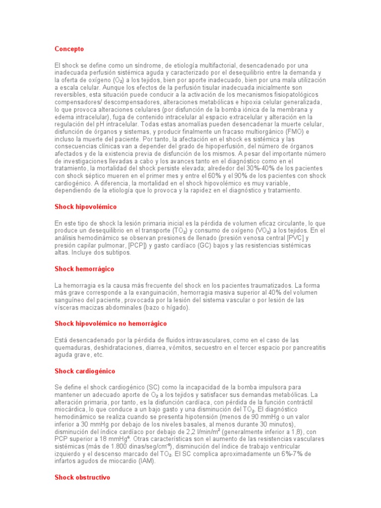 Tipos y manejo del shock térmico | PDF | Choque (circulatorio ...