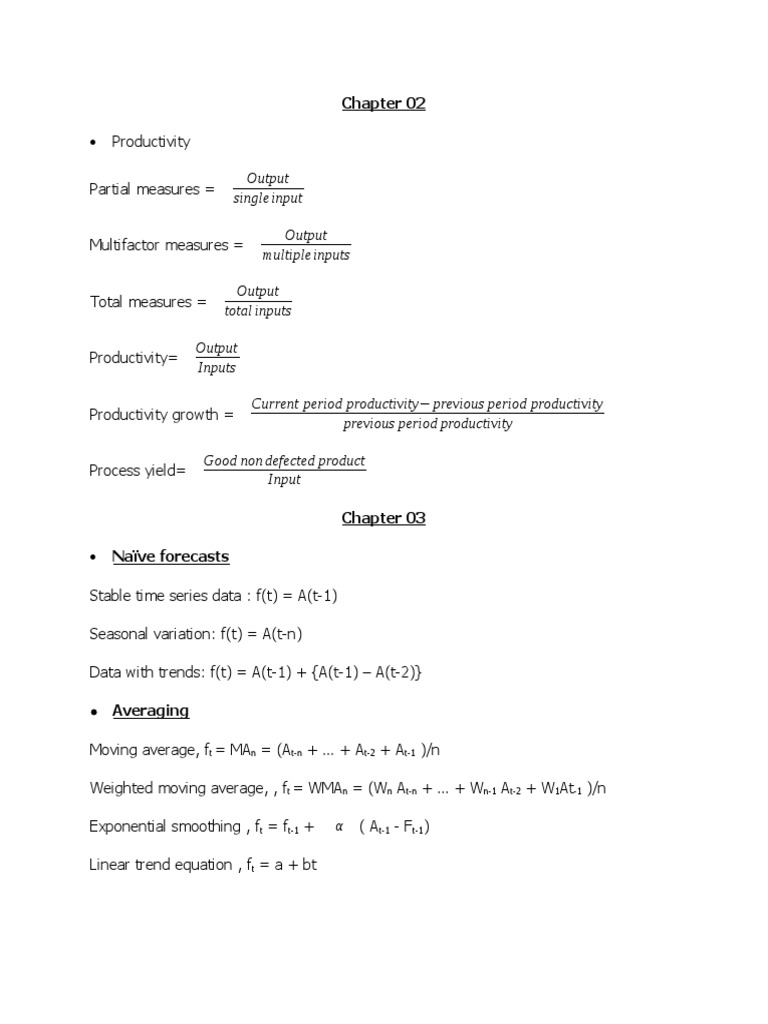 Measuring Productivity and Forecasting Techniques | PDF | Forecasting | Statistical Inference