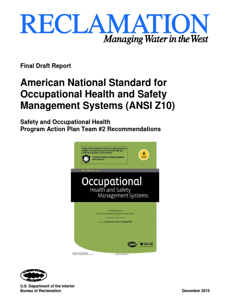 Ansi z10. v1 | PDF | Safety | Occupational Safety And Health