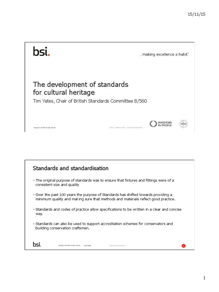 Cultural | PDF | Standardization | Cultural Heritage