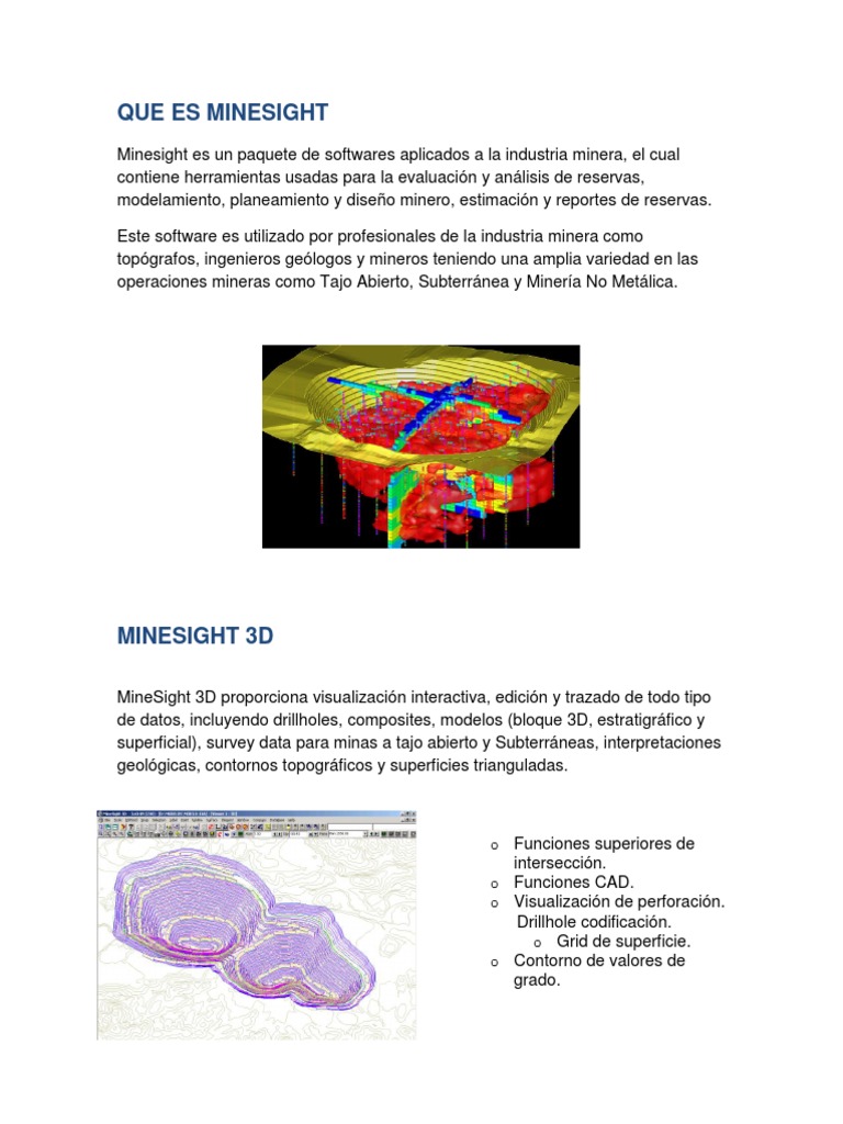 Que Es Minesight | Minería | Diseño asistido por ordenador