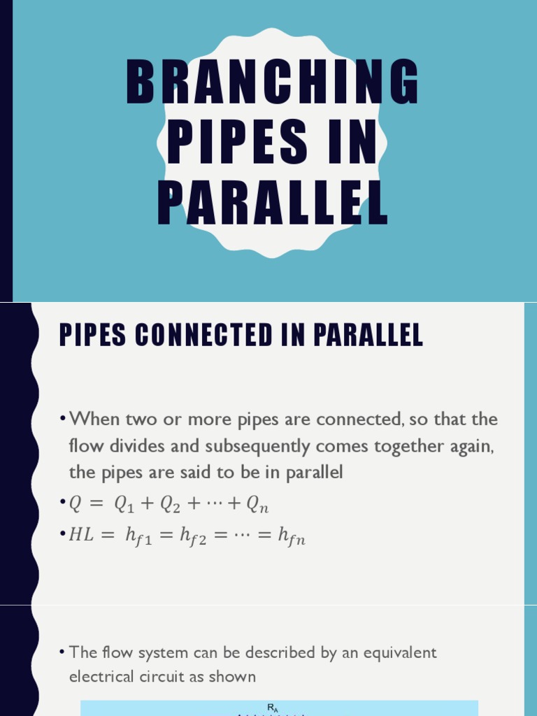 Parallel Pipe Flow Analysis | PDF | Series And Parallel Circuits ...