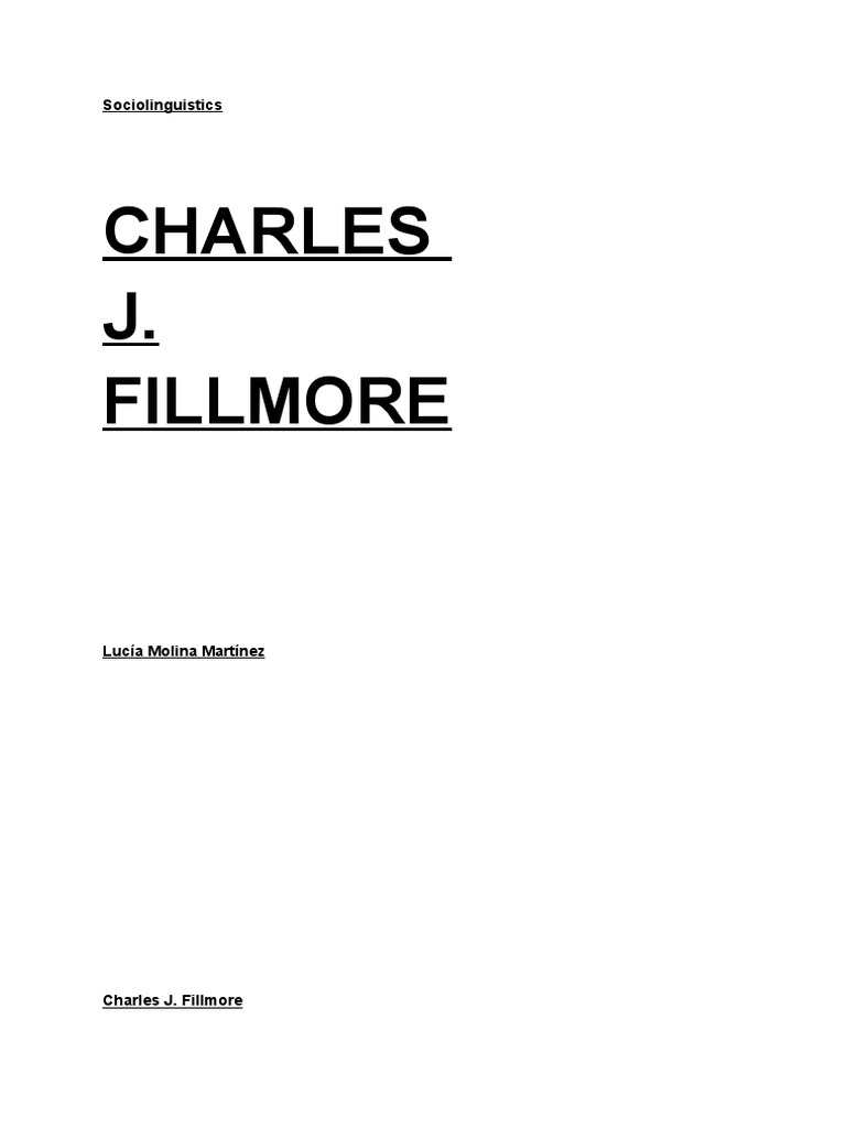 Charles J. Fillmore | PDF | Semantics | Interpretation (Philosophy)
