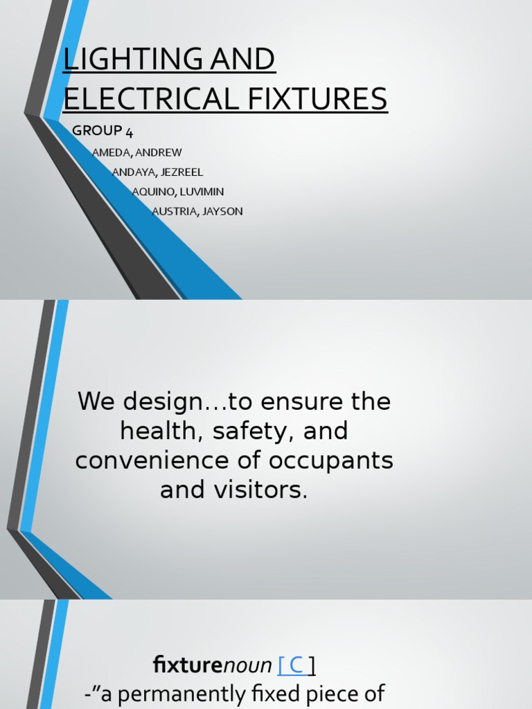 Lighting and Electrical Fixtures | PDF | Lighting | Incandescent Light Bulb
